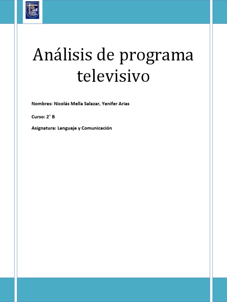 Análisis de Programa Televisivo | PDF | Televisión | Comunicación