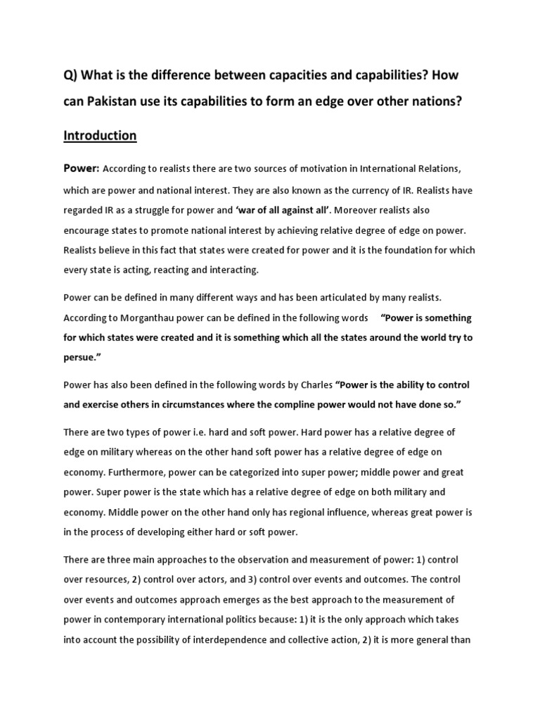 Q) What Is The Difference Between Capacities and Capabilities? How Can ...