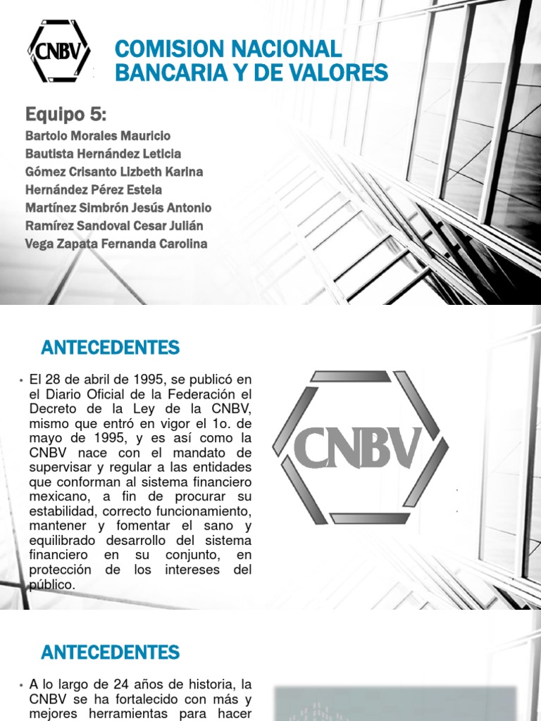 Comision Nacional Bancaria y de Valores | PDF | Economias | Gobierno