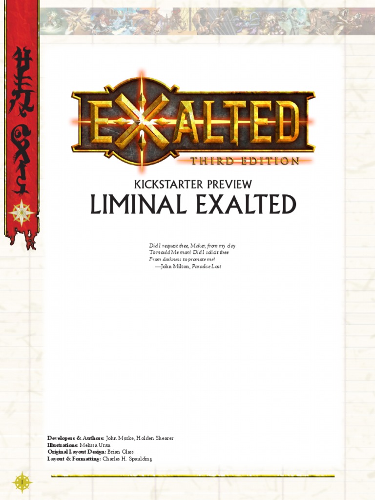 Exalted Third Edition Liminals Kickstarter Preview (8717507)