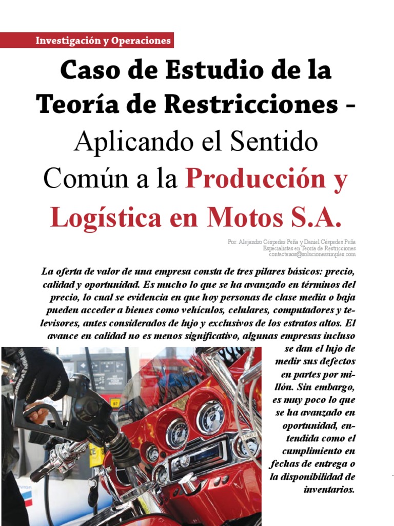 Teoria de Restricciones | PDF | Inventario | Logística