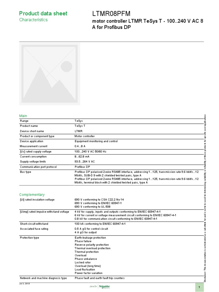 Ltmr08Pfm: Product Data Sheet | PDF | Alternating Current | Electrical ...