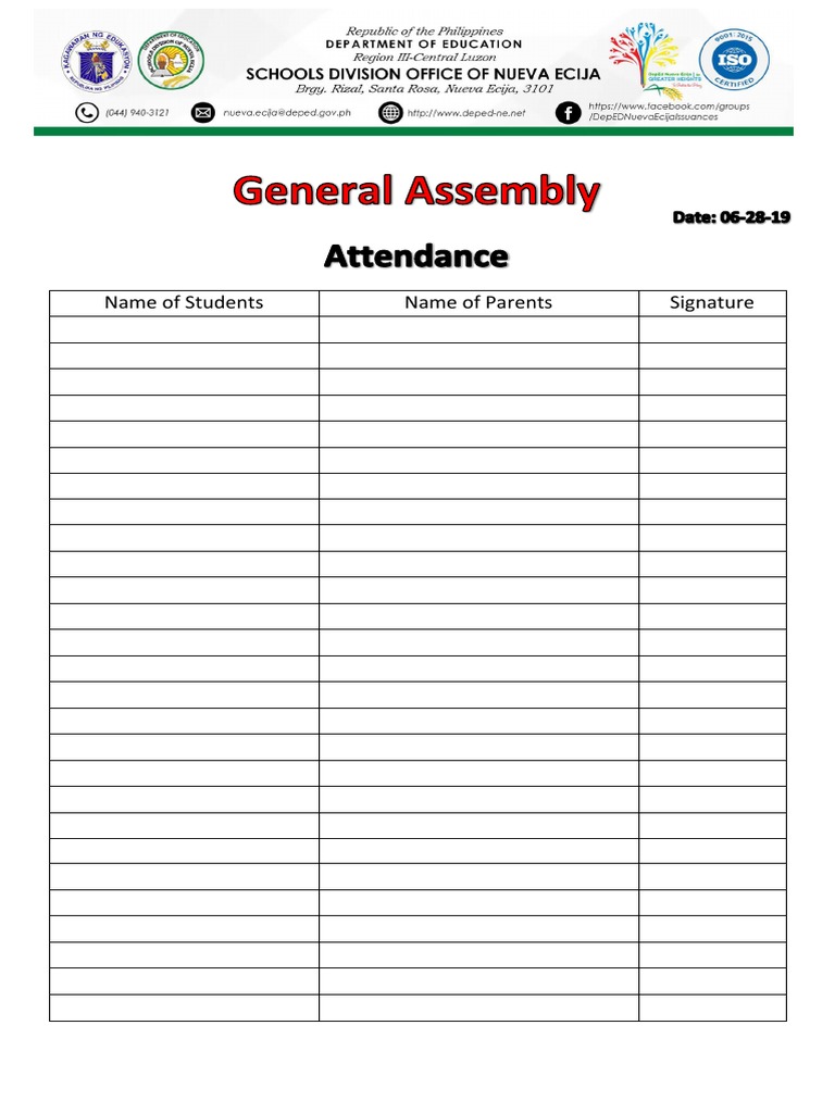 Student and Parent Signature Form | PDF
