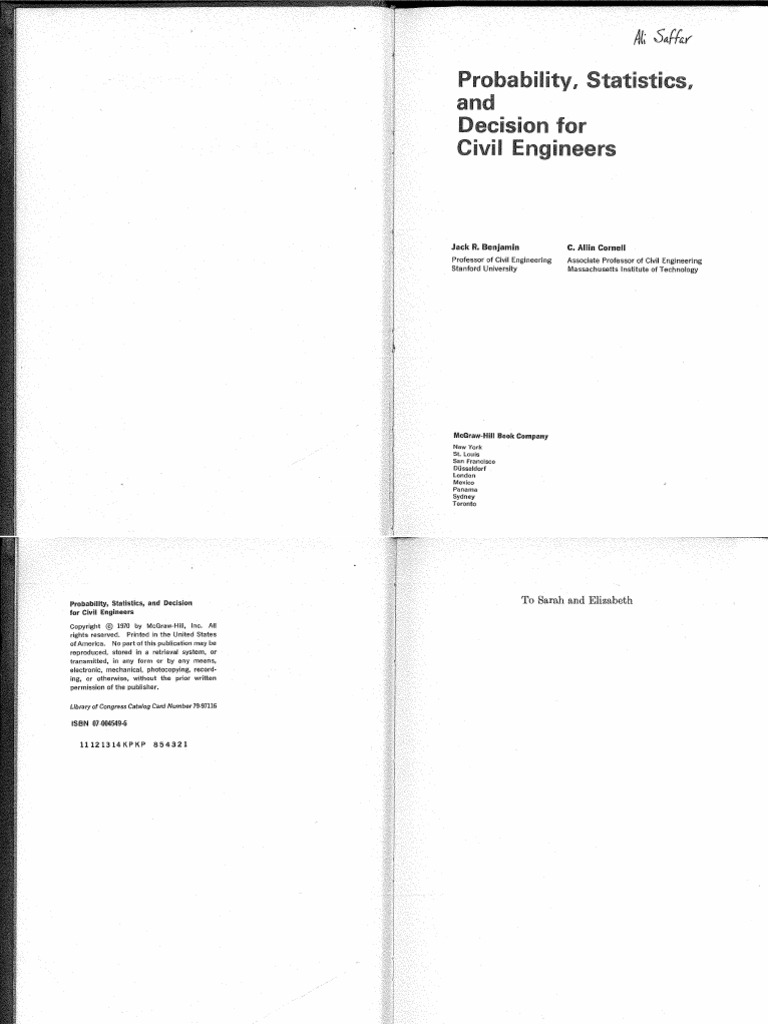 Probability, Statistics and Decision For Civil Engineers - Jack R ...