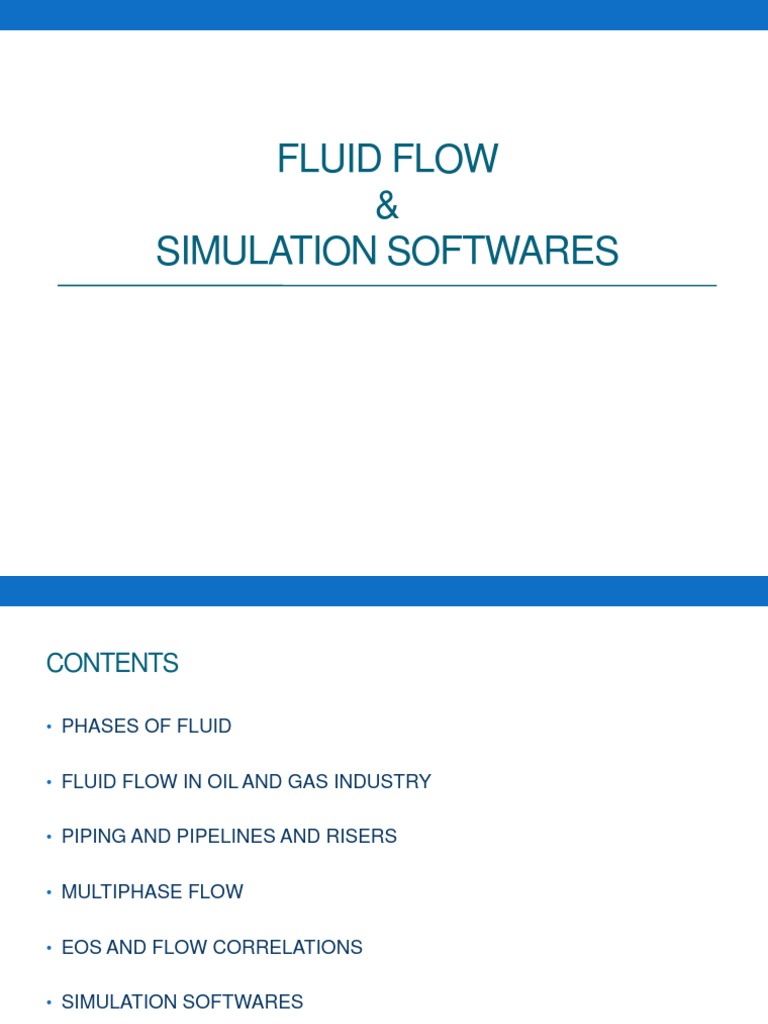 Fluid Flow and Simulation Softwares | PDF | Fluid Dynamics | Natural Gas