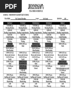 1st Grade Daily Schedule | PDF