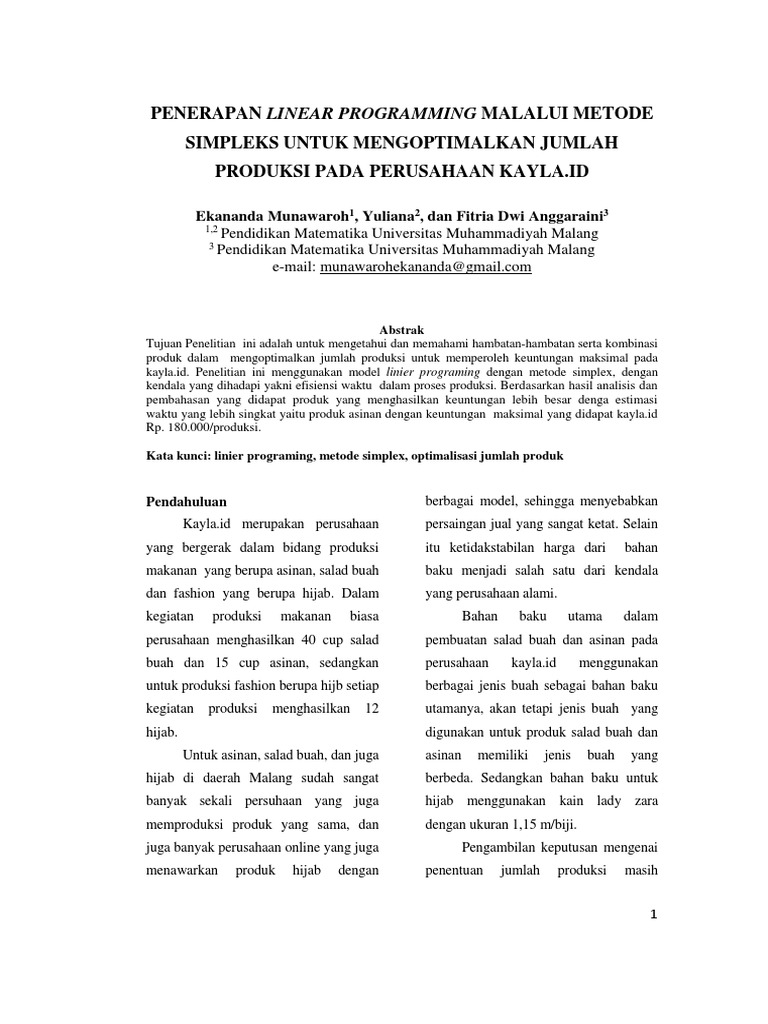 Riset Operasi | PDF