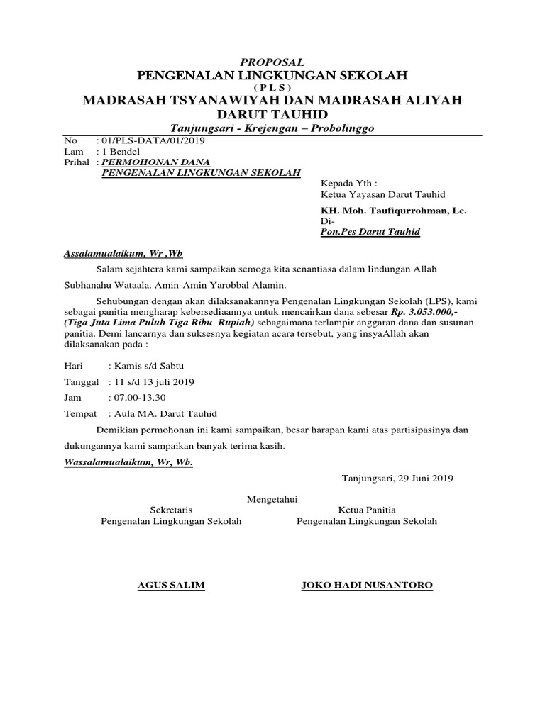 Contoh Proposal PLS | PDF