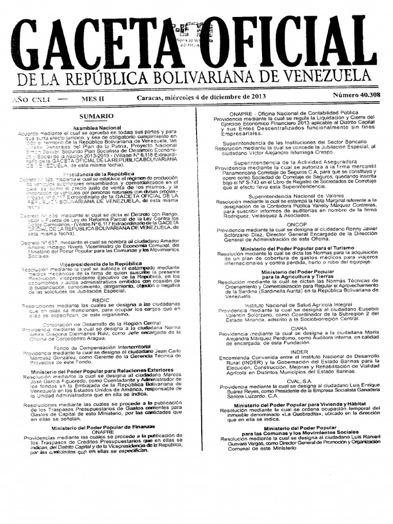 Gaceta Oficial | PDF