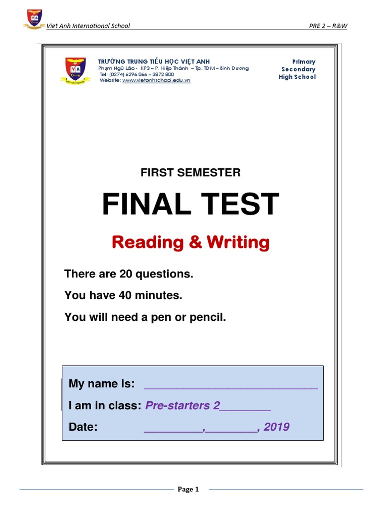 Read & Write - Pre2 w3 | PDF | Writing Implements | Stationery