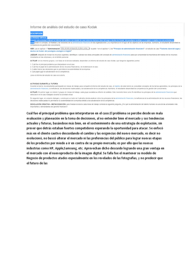 Cuál Fue El Principal Problema Que Interpretaron en El Caso | PDF | Negocios