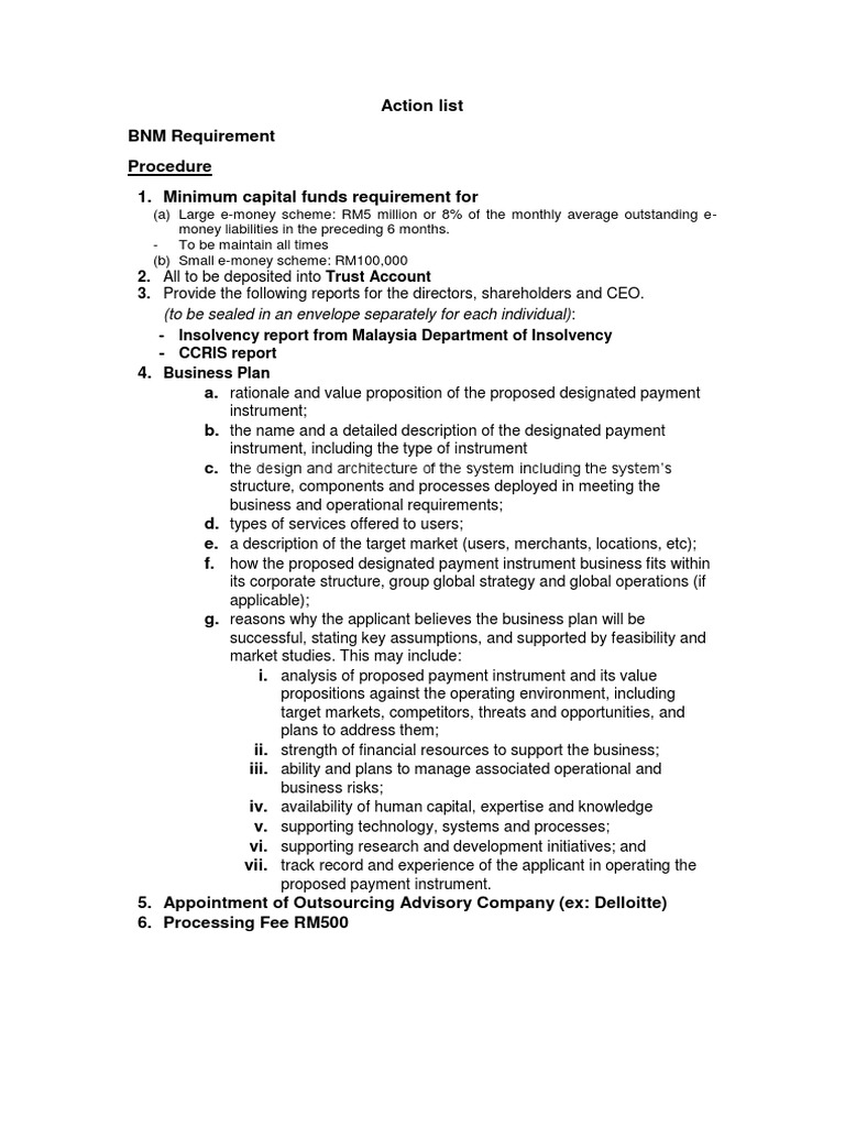 BNM e-money requirement guidelines | PDF | Board Of Directors | Risk ...