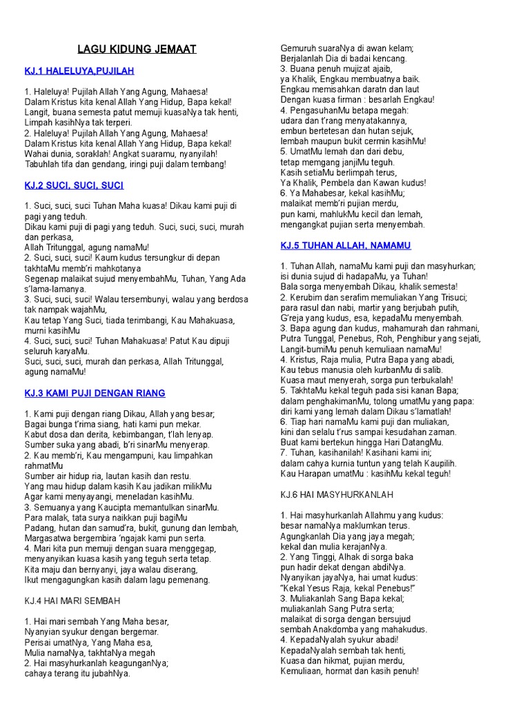 Lagu Kidung Jemaat | PDF