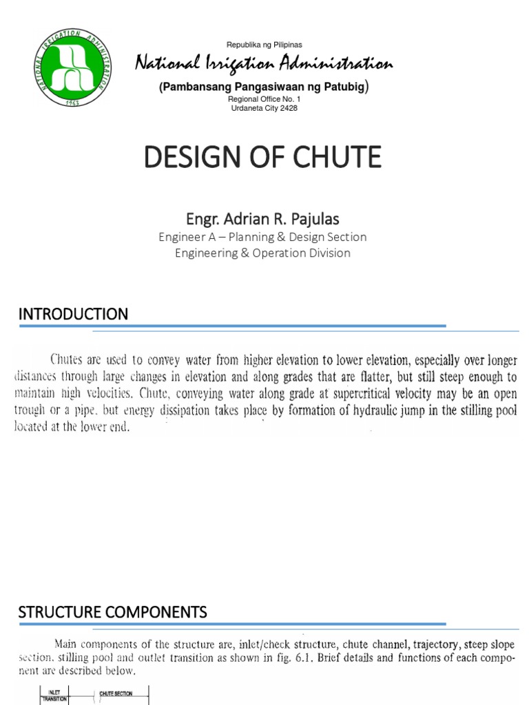 National Irrigation Administration: Design of Chute | PDF | Nature