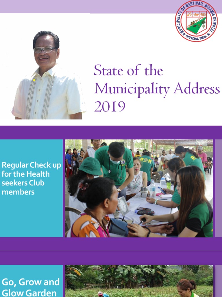 State of The Municipality Address 2019 | PDF | Agriculture | Economies