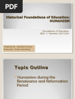 The Renaissance Period in Education | PDF | Humanism | Renaissance