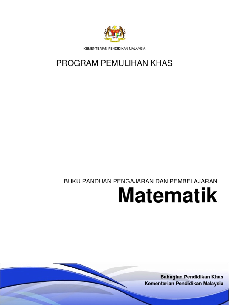 Buku Panduan PDP Matematik Program Pemulihan Khas Terbitan 2019 ...