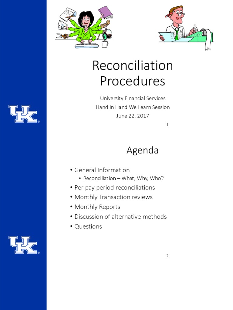 University Financial Reconciliation Guide | PDF | Debits And Credits ...