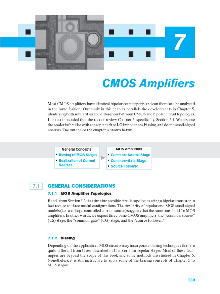 Razavi - 2003eng Cap7 CMOS Amplifiers | PDF | Mosfet | Amplifier