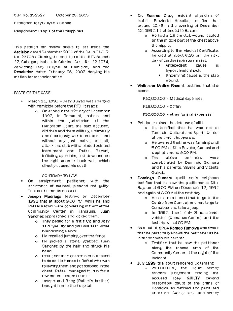Guiyab V People (G.R. No. 152527) | PDF | Witness | Misconduct