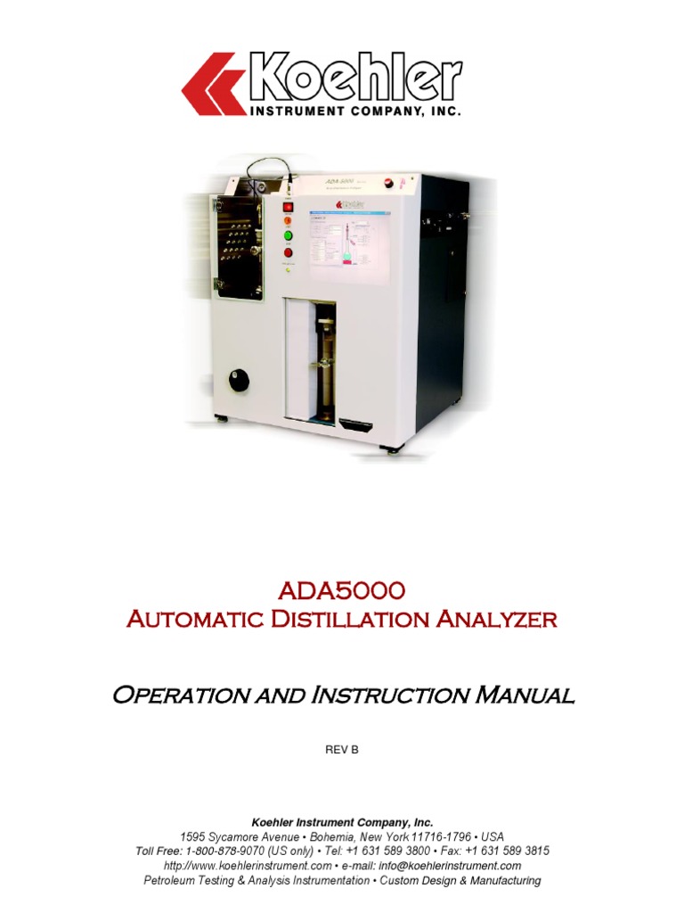 ADA5000 Distillation Analyzer Manual | PDF | Computer Program | Programming