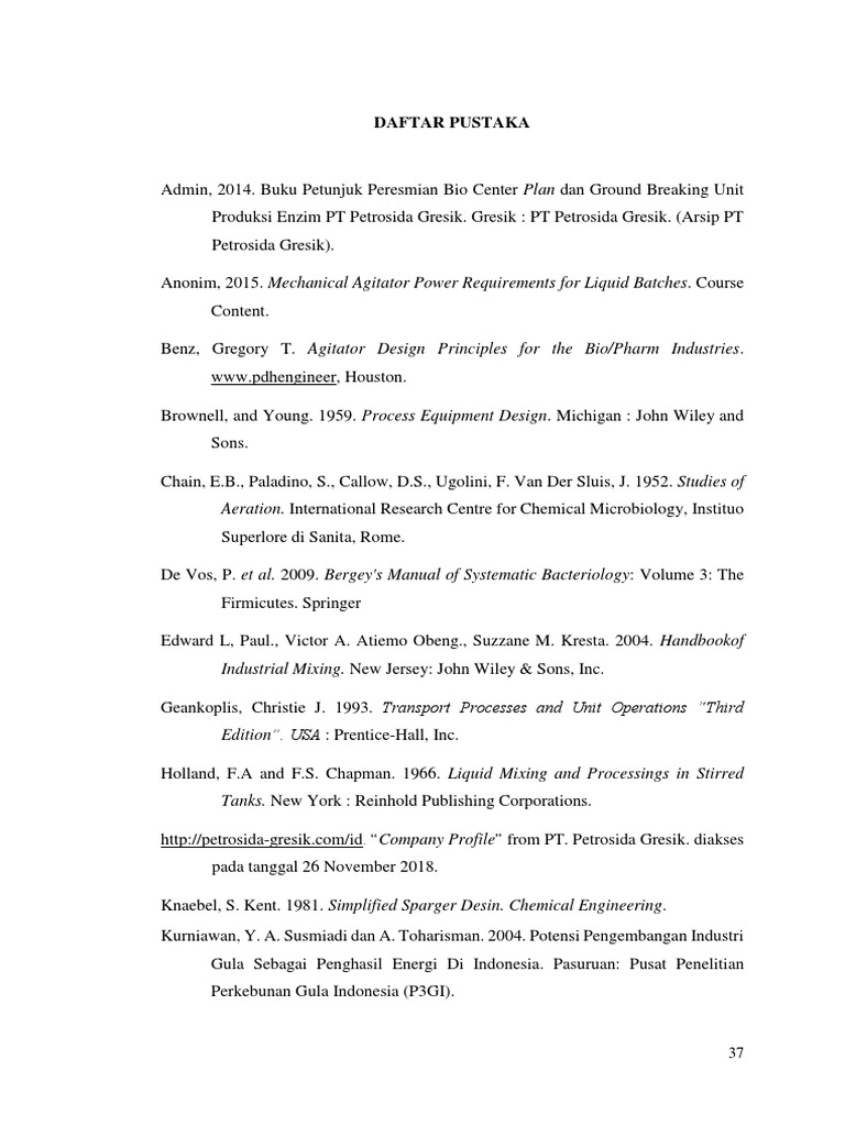 Daftar Pustaka | PDF | Chemical Engineering | Chemistry