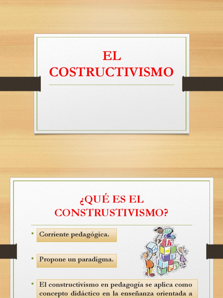 El Costructivismo | PDF | Constructivismo (filosofía de la educación ...