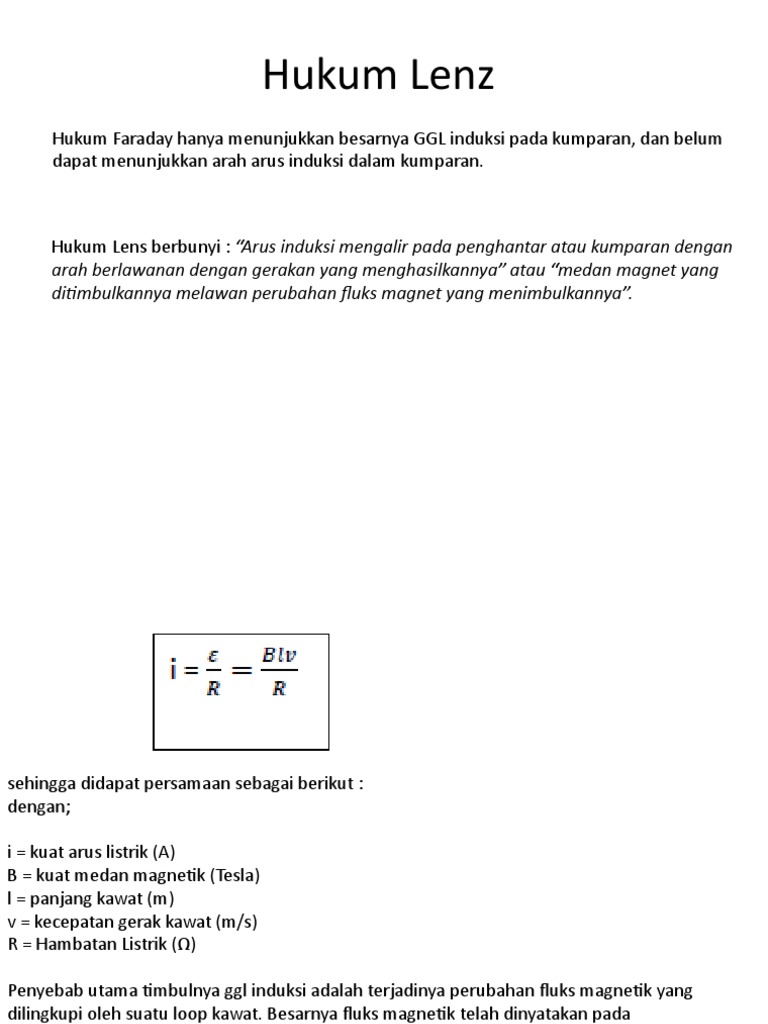 Hukum Lenz 15-1 | PDF | Sains & Matematika
