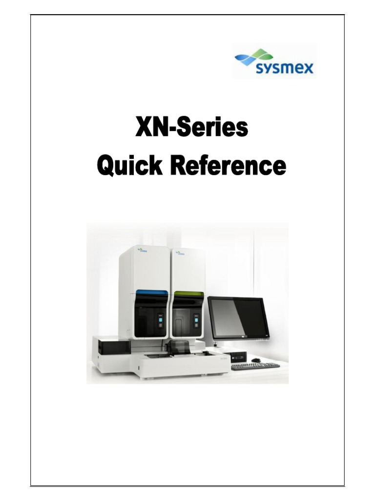 Quick Reference Sysmex XN-1000 | PDF