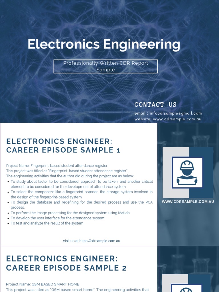 Electronics Engineering CDR Sample | PDF | Engineering | Design