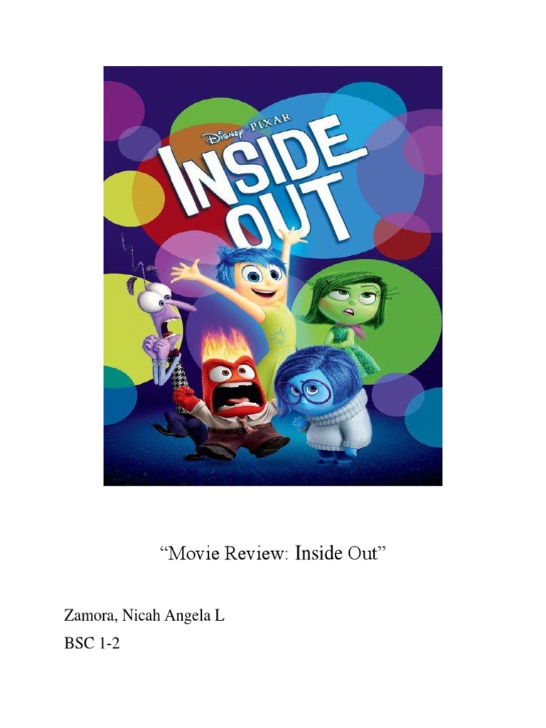 "Movie Review: Inside Out": Zamora, Nicah Angela L BSC 1-2 | PDF ...