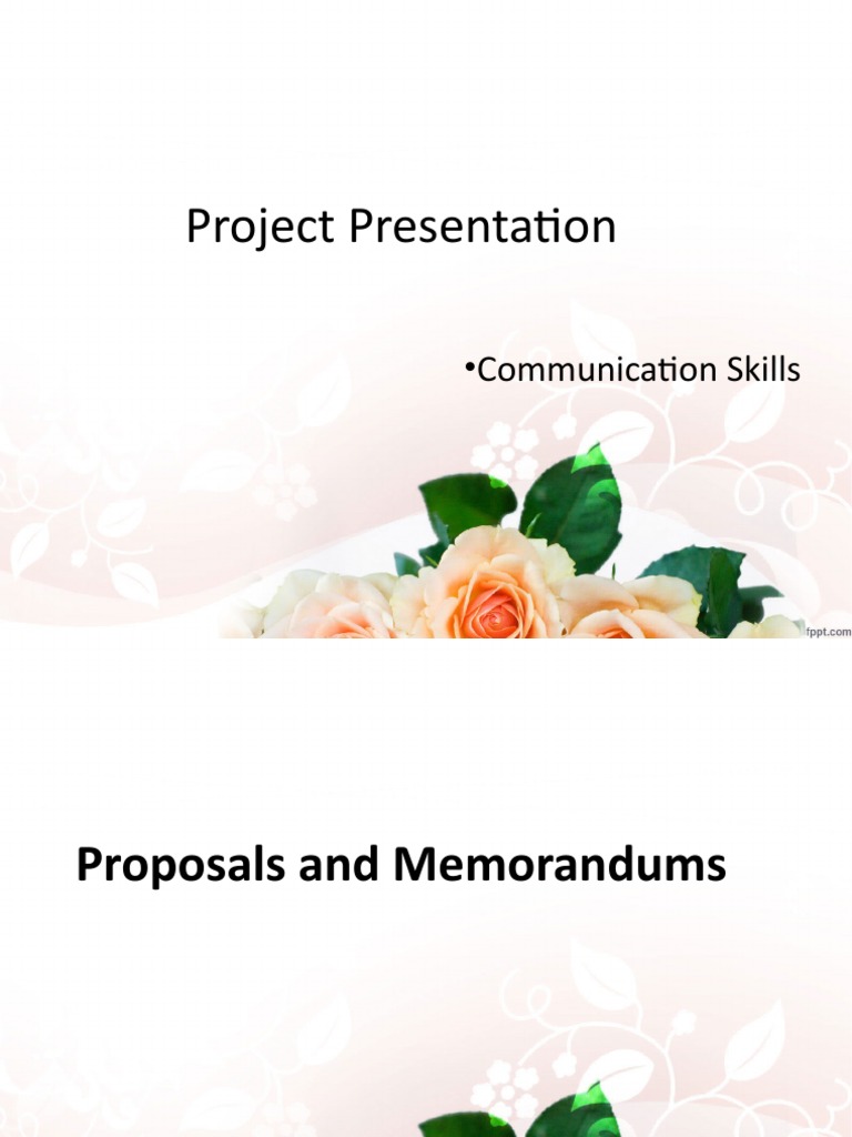 Project Presentation: - Communication Skills | PDF | Memorandum | Human ...