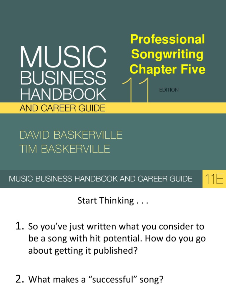 Music Business Handbook and Career Guide - 11th Edition (Songwriting ...