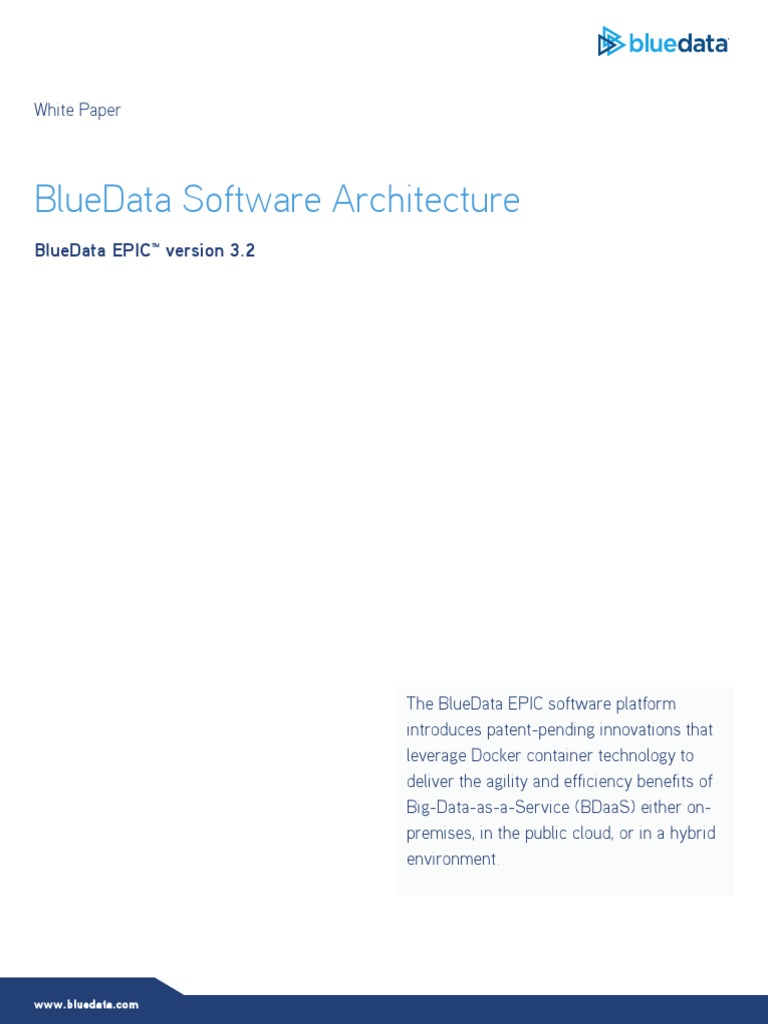 BlueData EPIC Software Architecture Technical White Paper | PDF ...