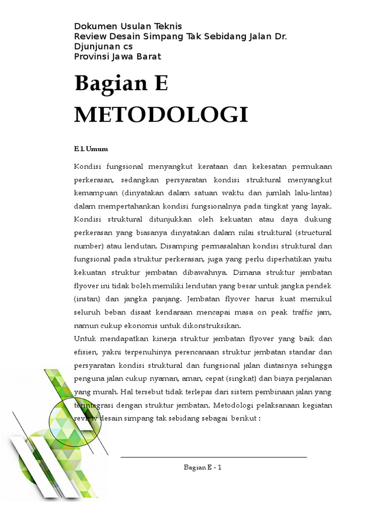 Simpang Tdak Sebidang Jalan | PDF
