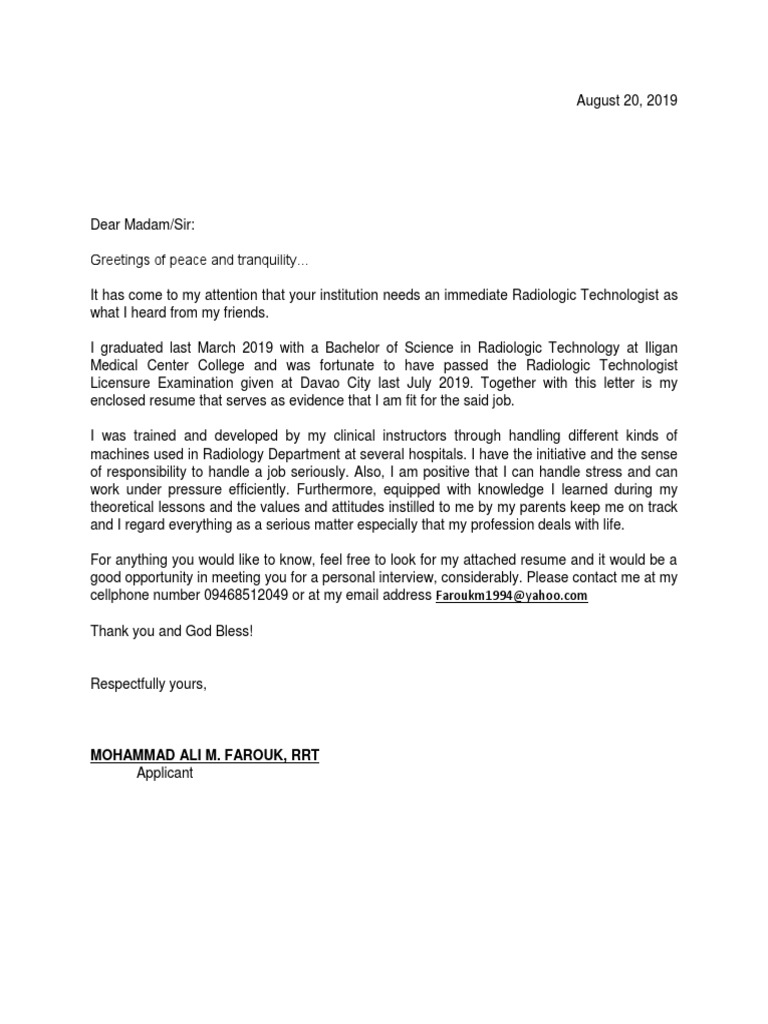 Mohammad Ali M. Farouk, RRT | PDF