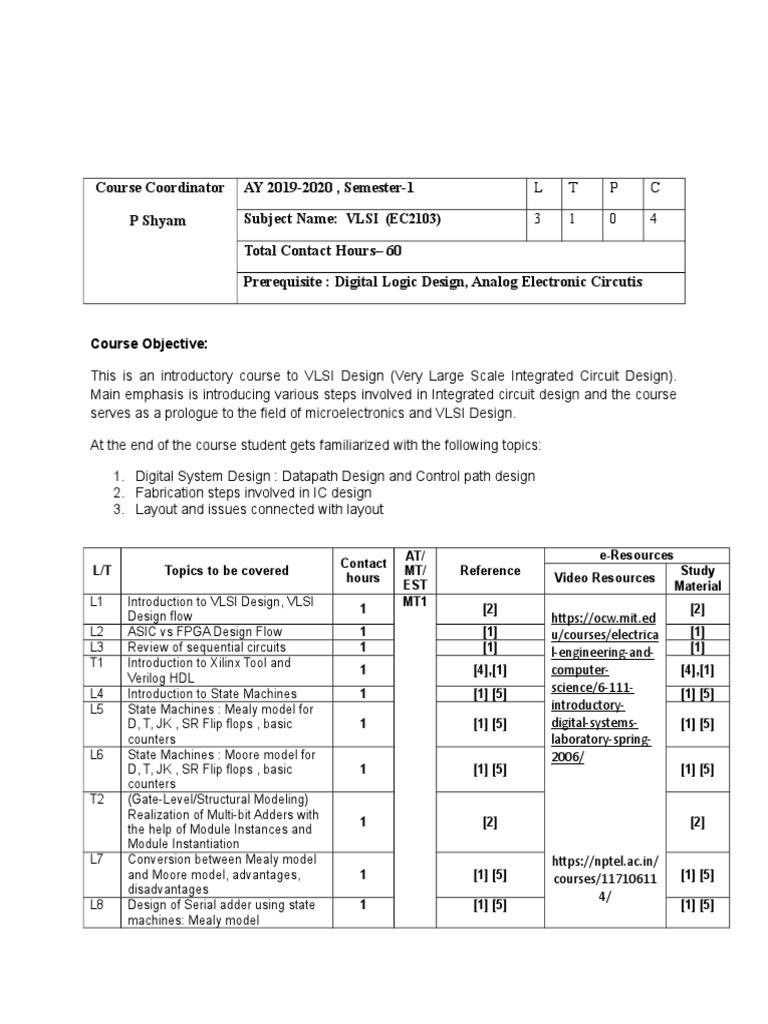 Vlsi Lecture Pdf Cmos Design