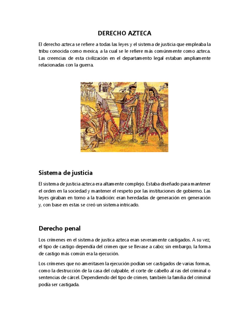 Derecho Azteca | PDF