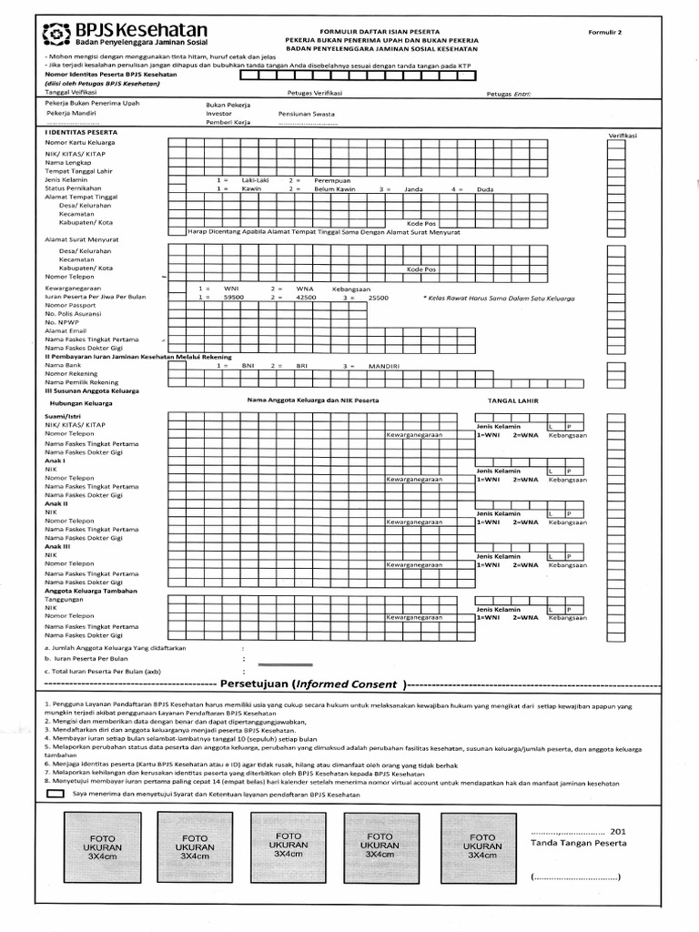 Formulir Bpjs Kesehatan PDF | PDF