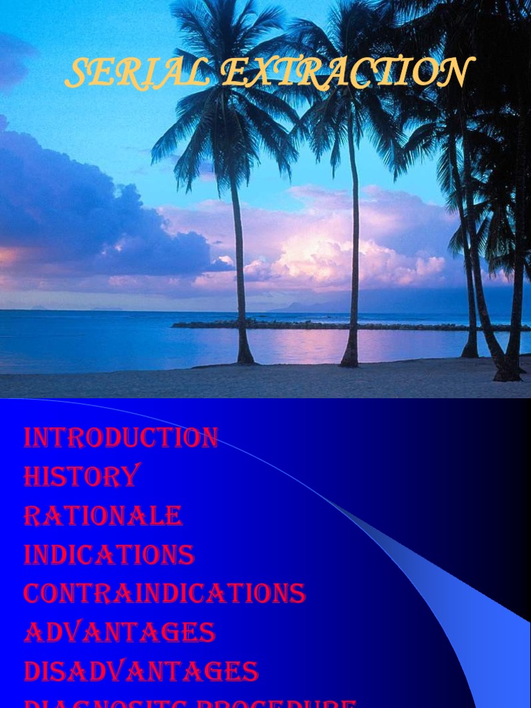 Serial Extraction | PDF | Dentistry | Tooth