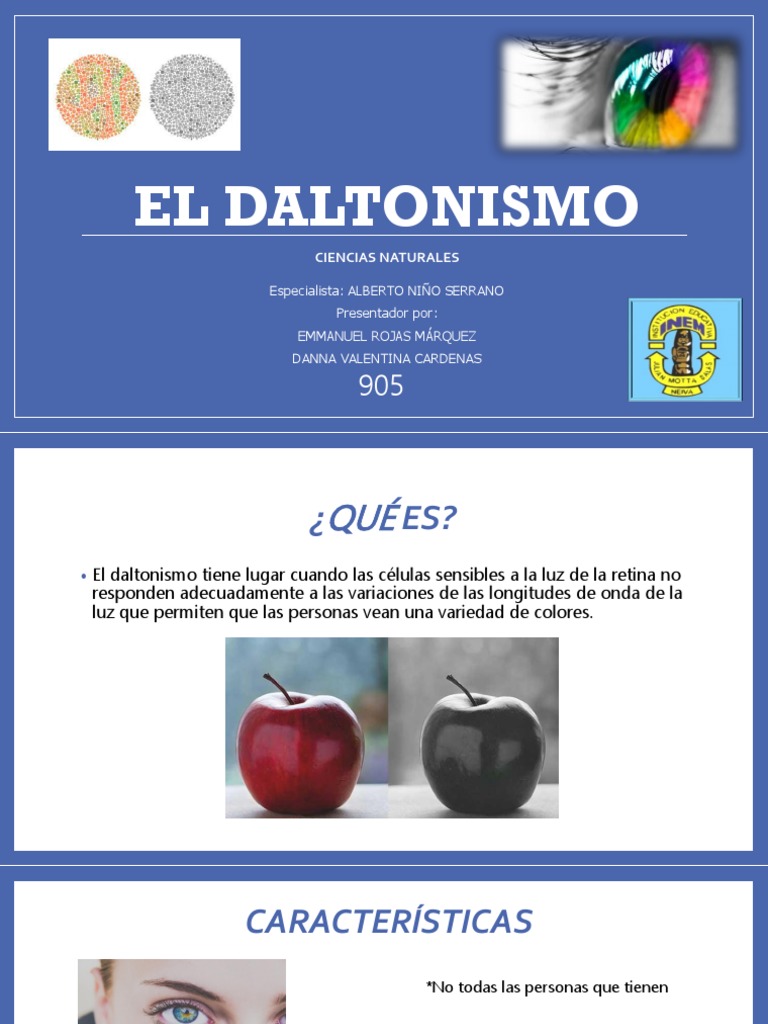 El Daltonismo | PDF | Ojo humano | Color