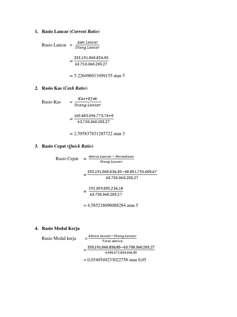 Rasio Lancar (Current Ratio) | PDF | Land Law | Equity Securities