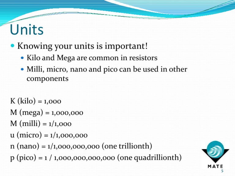 Guide to Electrical Component Unit Prefixes | PDF