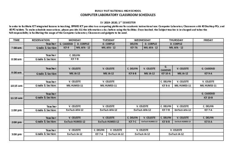 Computer Laboratory Reservation Form | PDF | Cognition | Computing