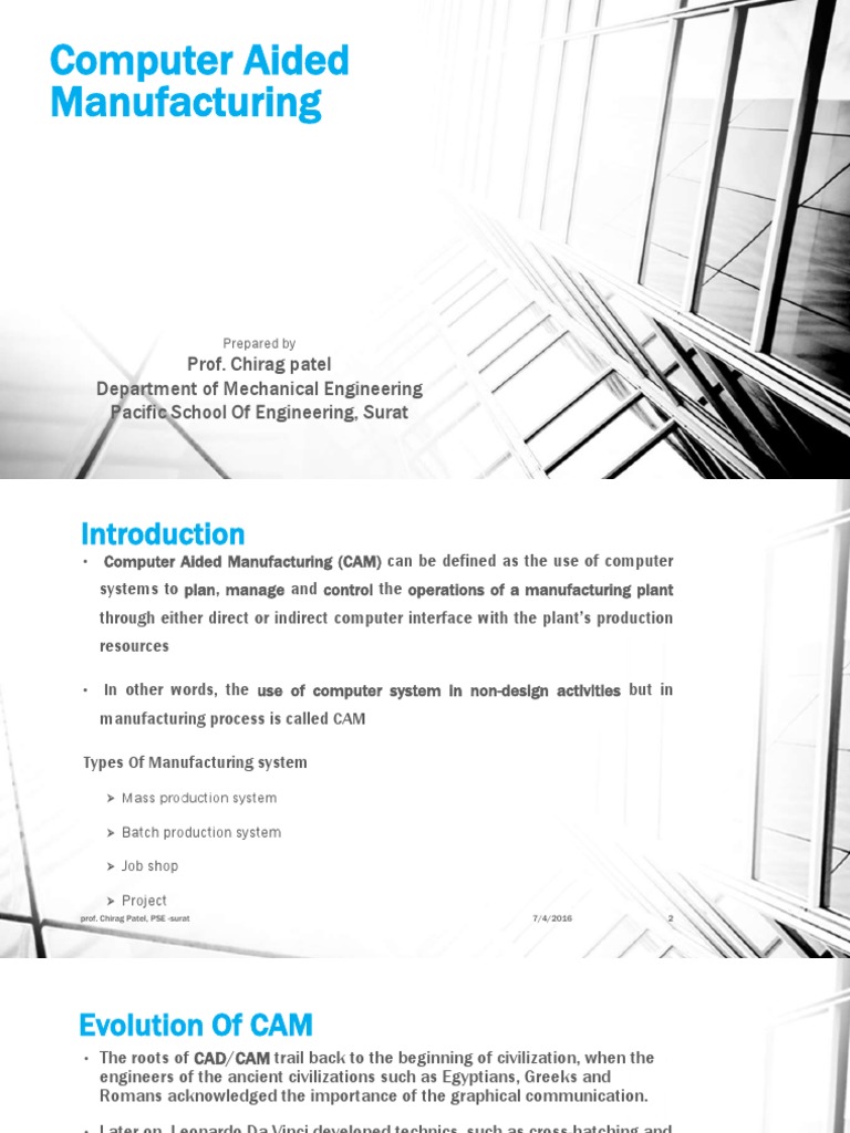 Computer Aided Manufacturing | PDF | Automation | Computer Aided Design