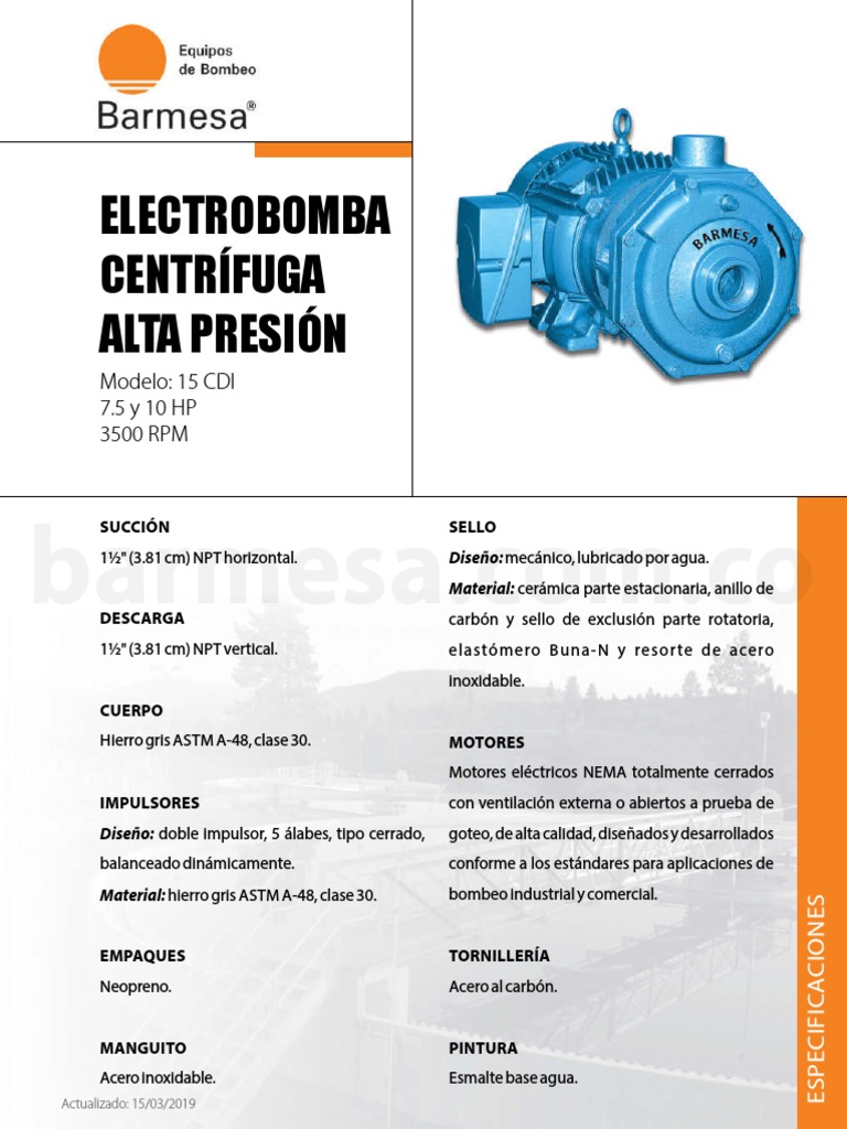 Ficha Tecnica Bomba | PDF | Bomba | Naturaleza
