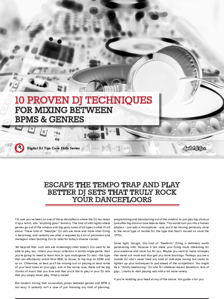 10 Proven DJ Techniques v2 PDF | PDF | Disc Jockey | Tempo