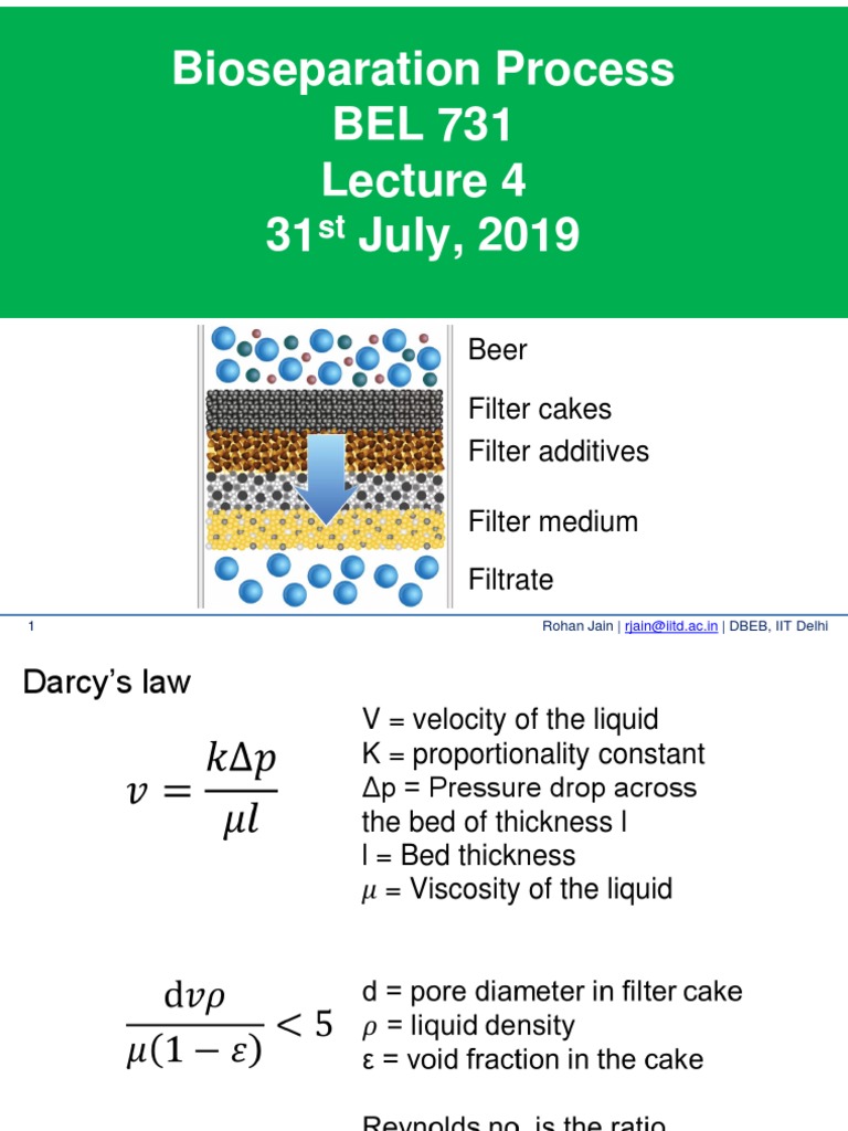 Downstream - Processing - Lecture 5rnj | PDF | Filtration | Phases Of ...