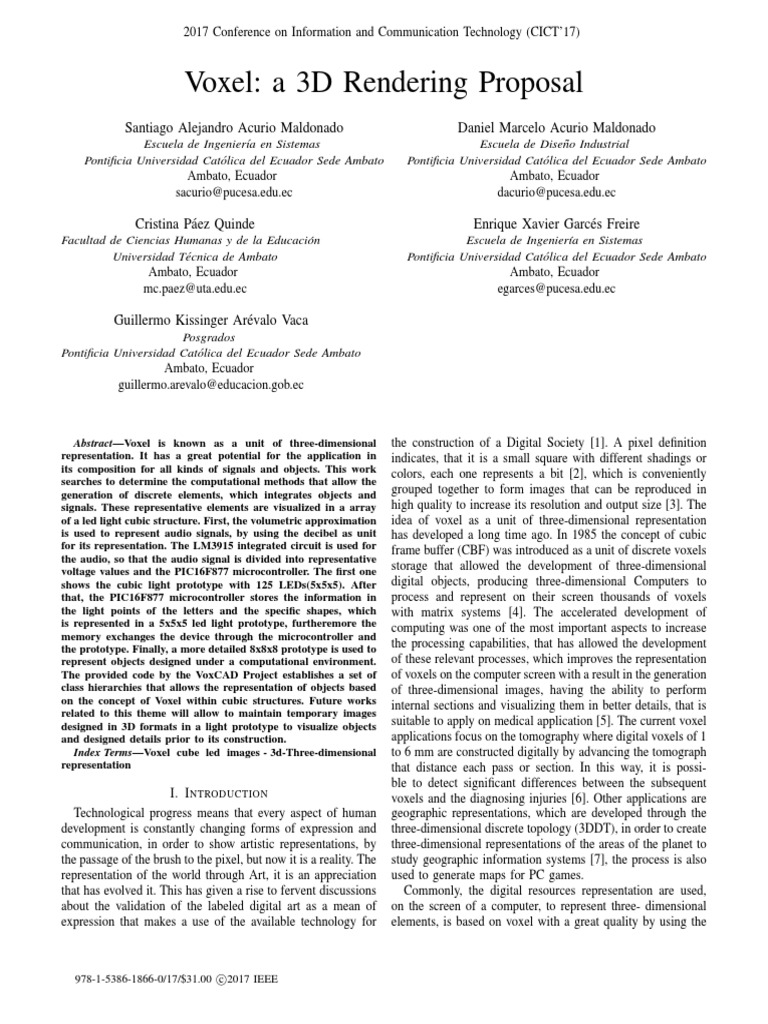 3D Rendering Proposal | PDF | Voxel | Amplitude