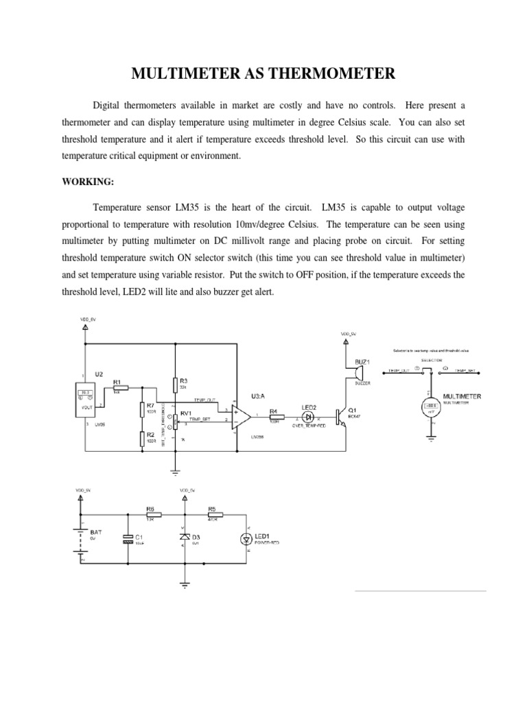 Multimeter As Thermometer | PDF | Science & Mathematics
